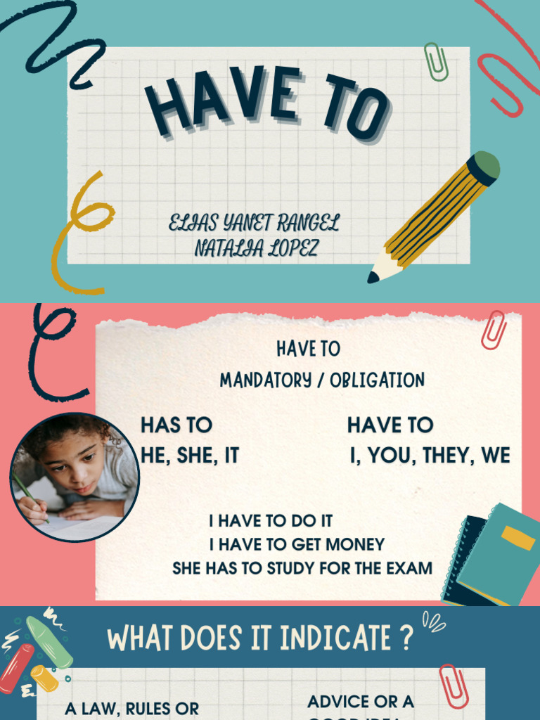 Understanding 'Have To' vs 'Must' | PDF