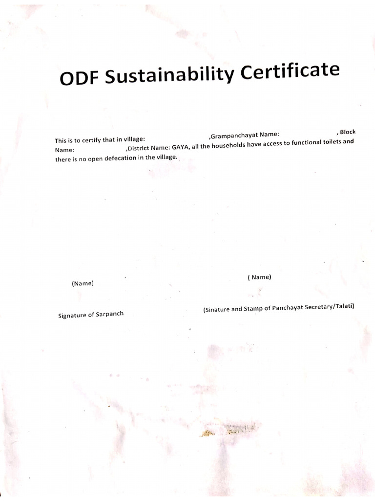 ODF Sustainablity Form | PDF