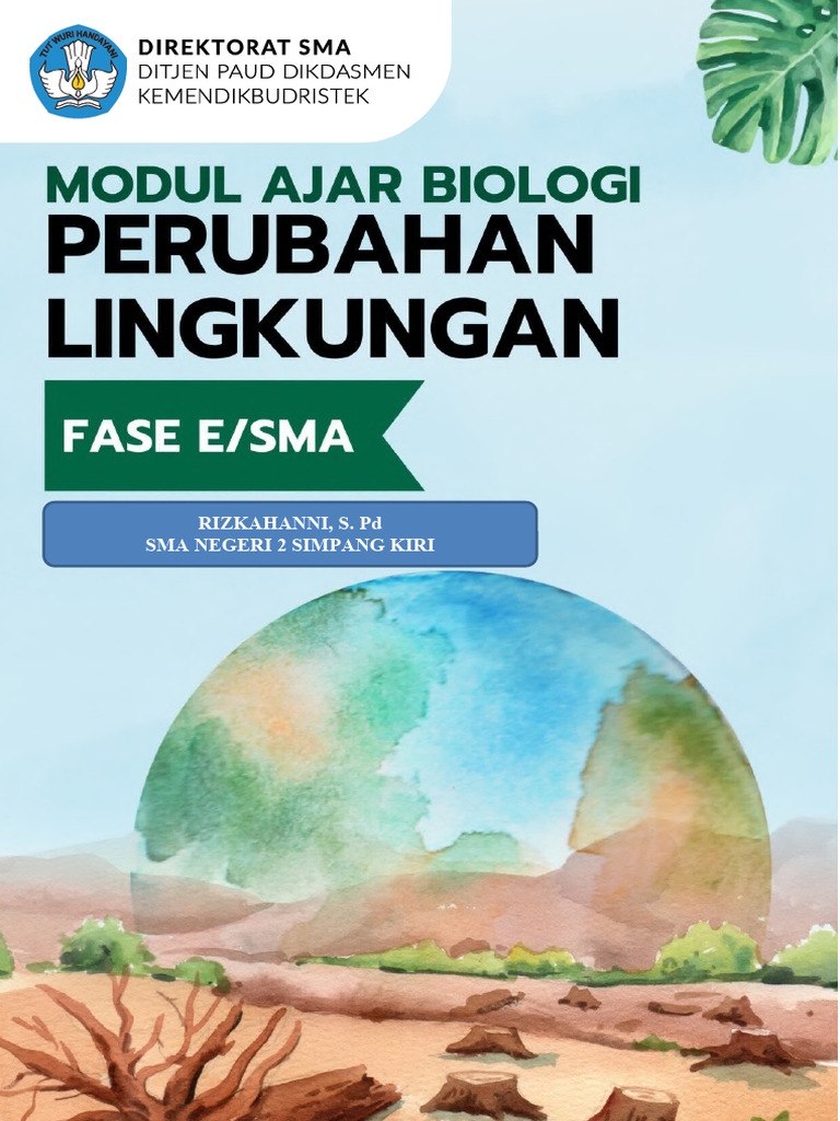 Modul Ajar Biologi - Perubahan Lingkungan - Fase E | PDF