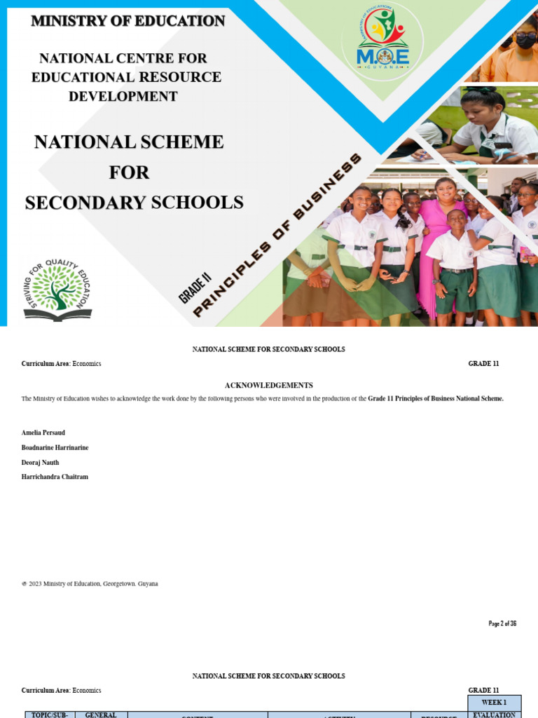 POB National Scheme G11 | PDF | Logistics | Saving