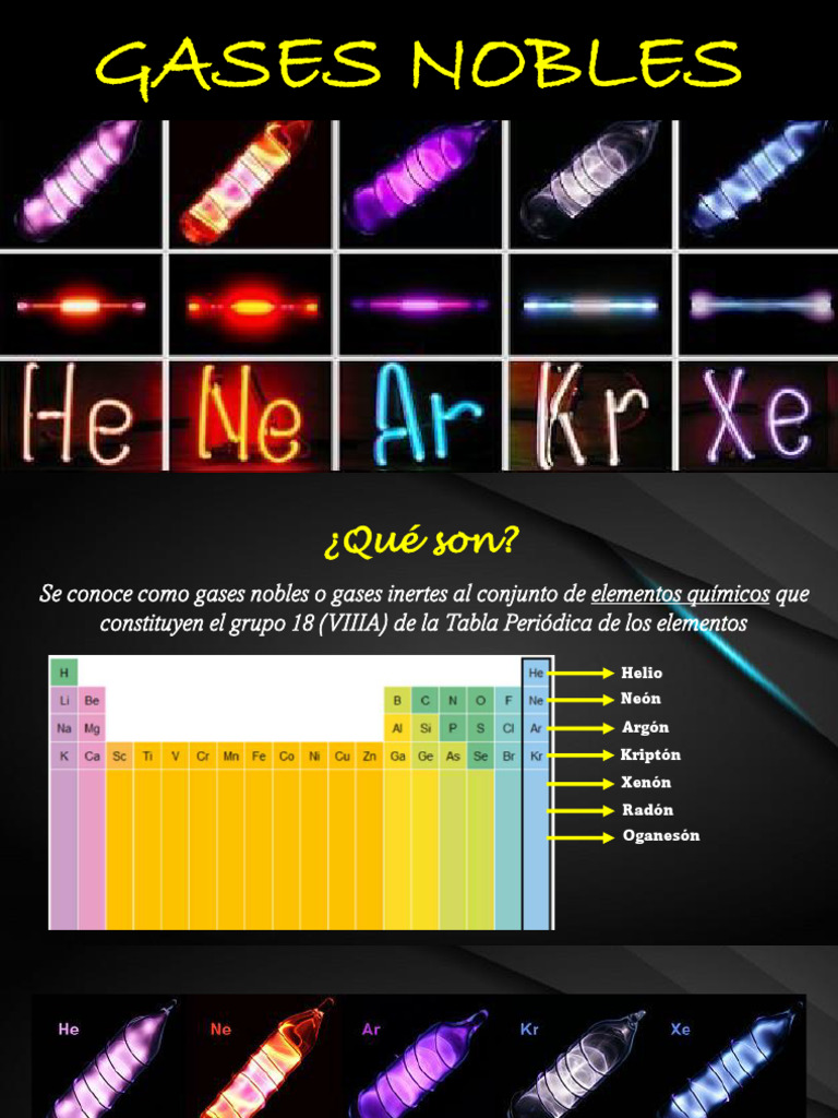 Gases Nobles | PDF | Helio | Materiales