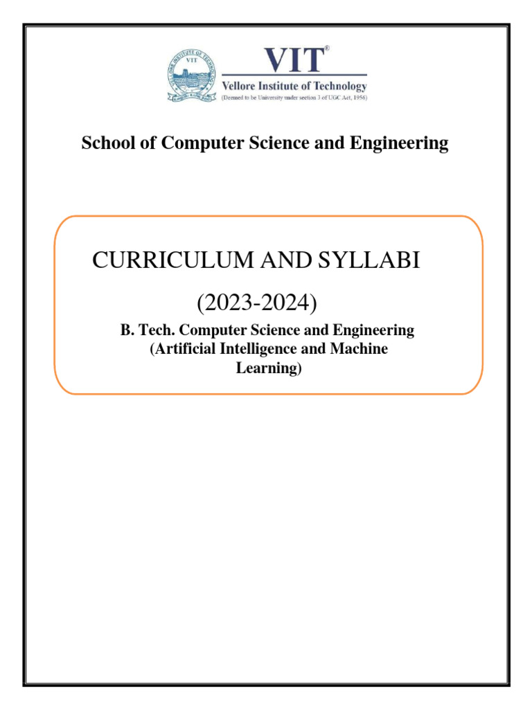 B.Tech - CSE AI ML 2023 24 | PDF | Inheritance (Object Oriented Programming) | Object Oriented ...