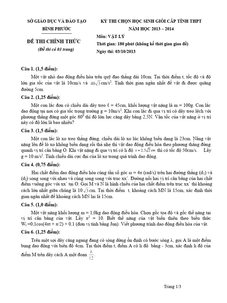 De 58-HSG-BinhPhuoc-L12-2013-2014-Vatly | PDF