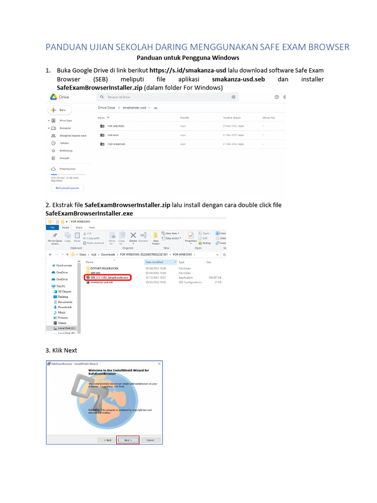 Panduan Smakanza-usd 2022 Safe Exam Browser | PDF