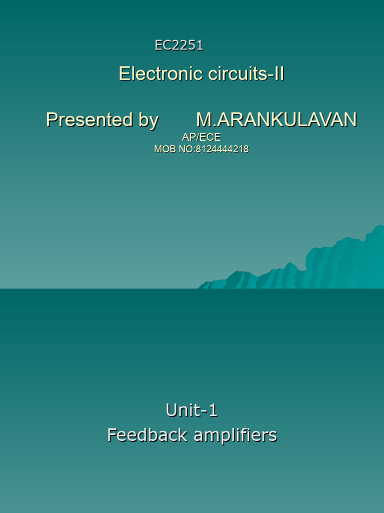 Electronics Circuits II | PDF | Electronic Oscillator | Amplifier