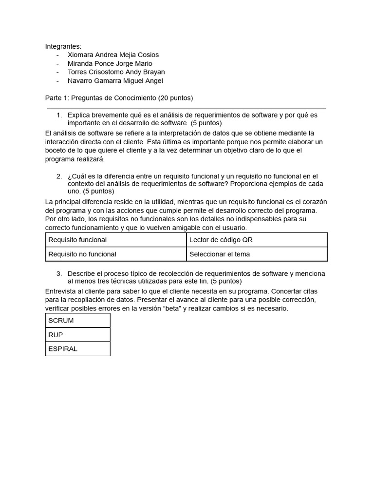 Examen de Entrada | PDF | Software | Programa de computadora
