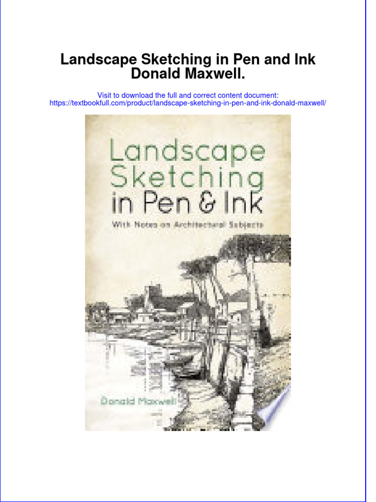 (Download PDF) Landscape Sketching in Pen and Ink Donald Maxwell Online ...
