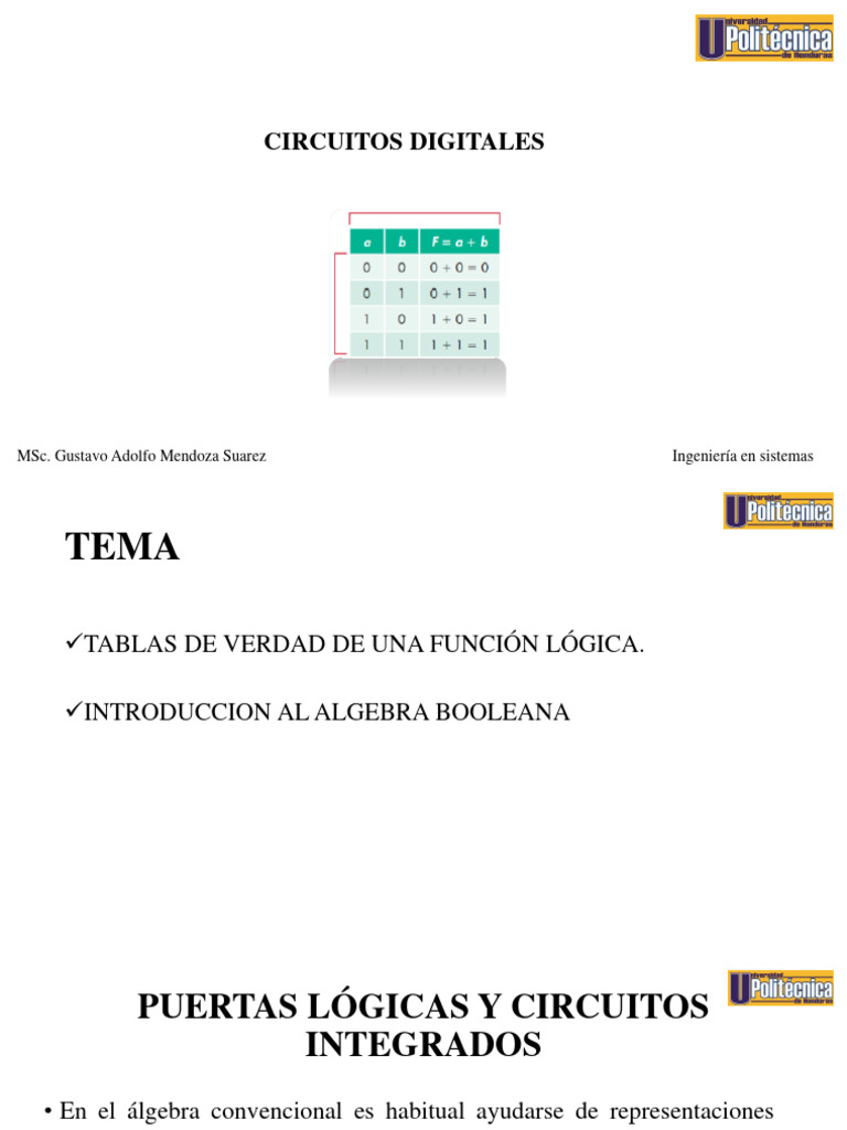 ÁLGEBRA DE BOOLE | PDF | Álgebra de Boole | Enseñanza de matemática