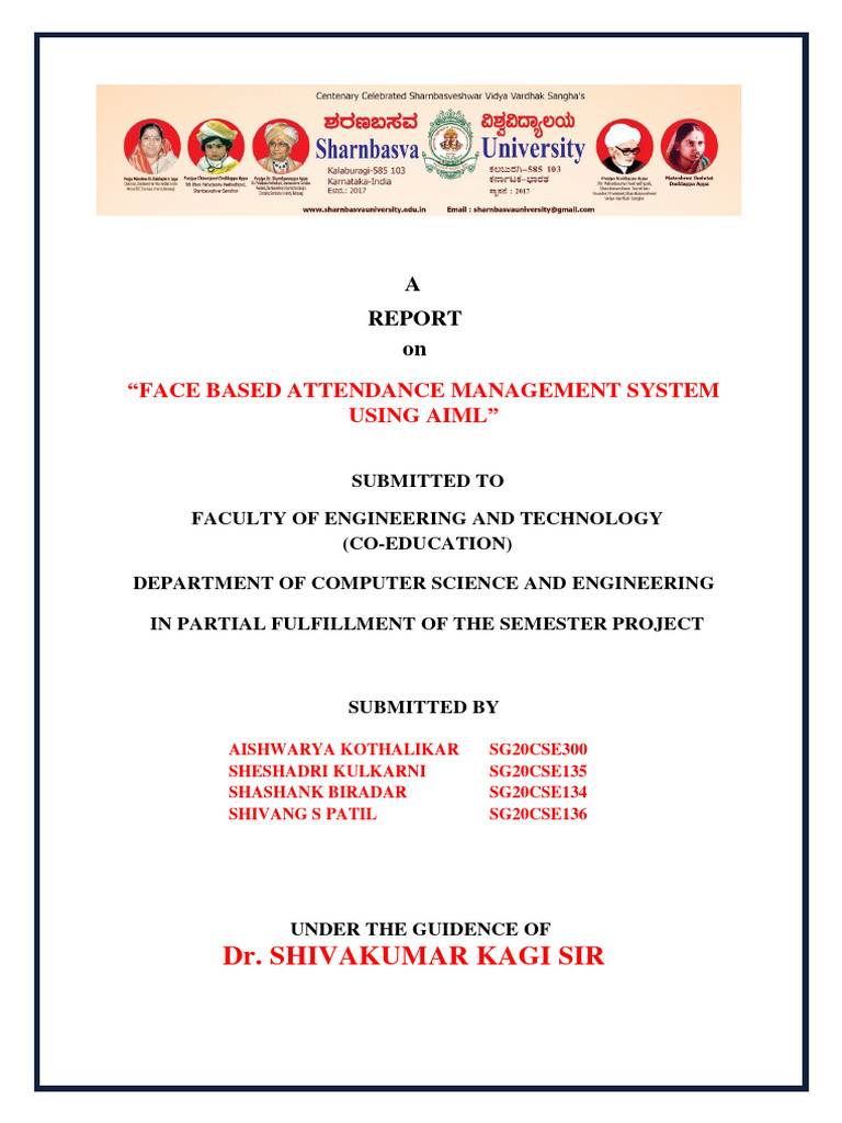 Project Report Attendance | PDF | Python (Programming Language) | Biometrics