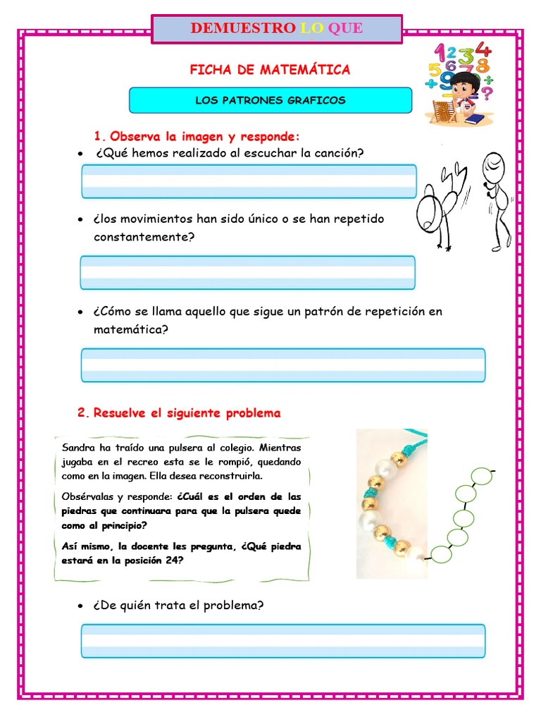 Ficha Mate - Patrones Gráficos | PDF