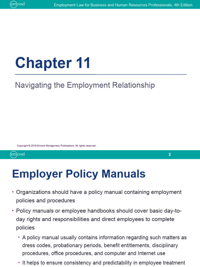 Ch 11 Employment Relationship | PDF | Legal Liability | Negligence