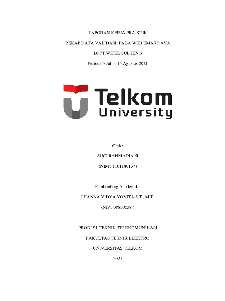 Laporan Kerja Praktik Di PT Telkom | PDF