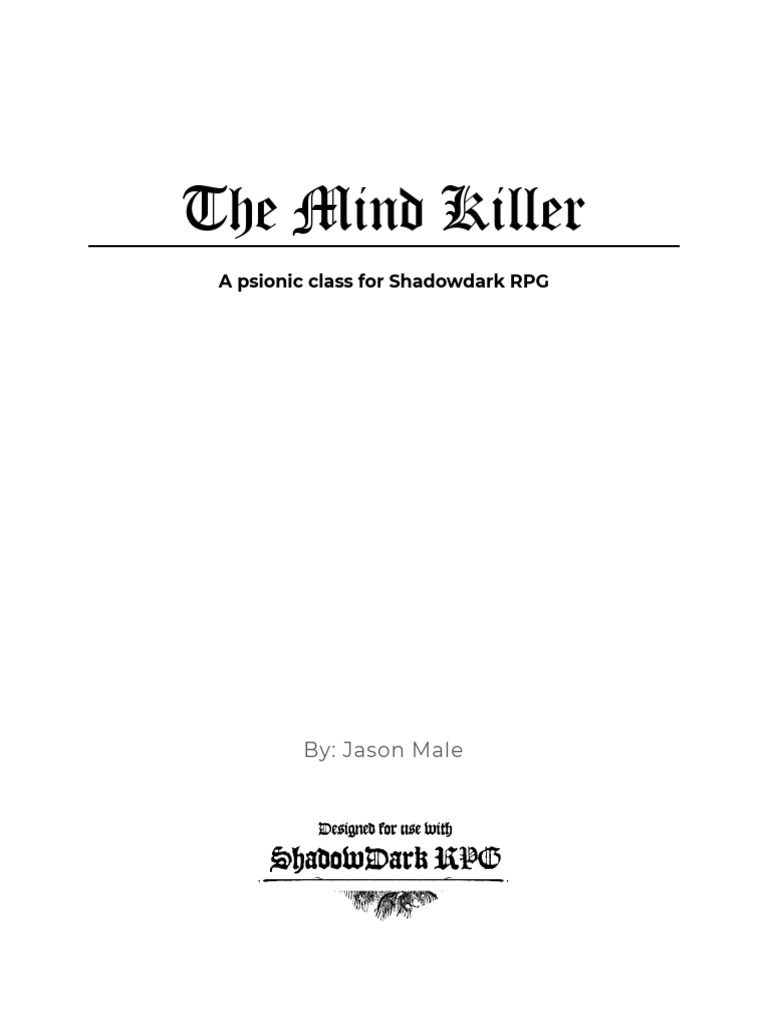 The Mind Killer | PDF
