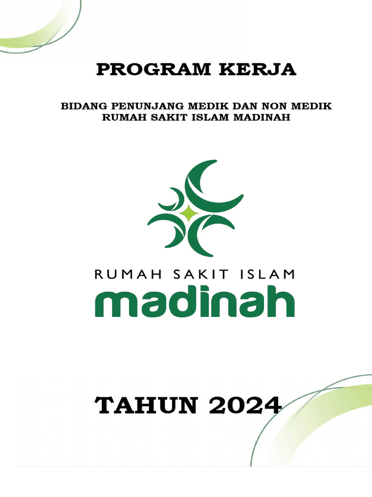 Program Kerja Penunjang Medik 2024 | PDF