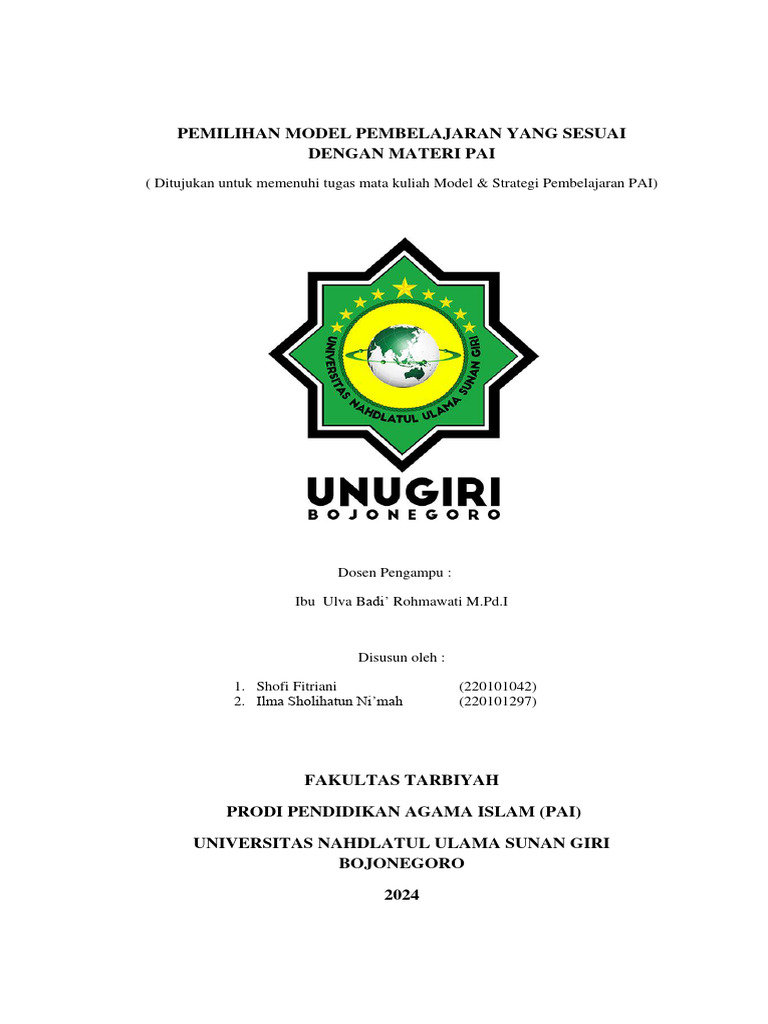 Makalah Model & Strategi Pembelajaran PAI | PDF