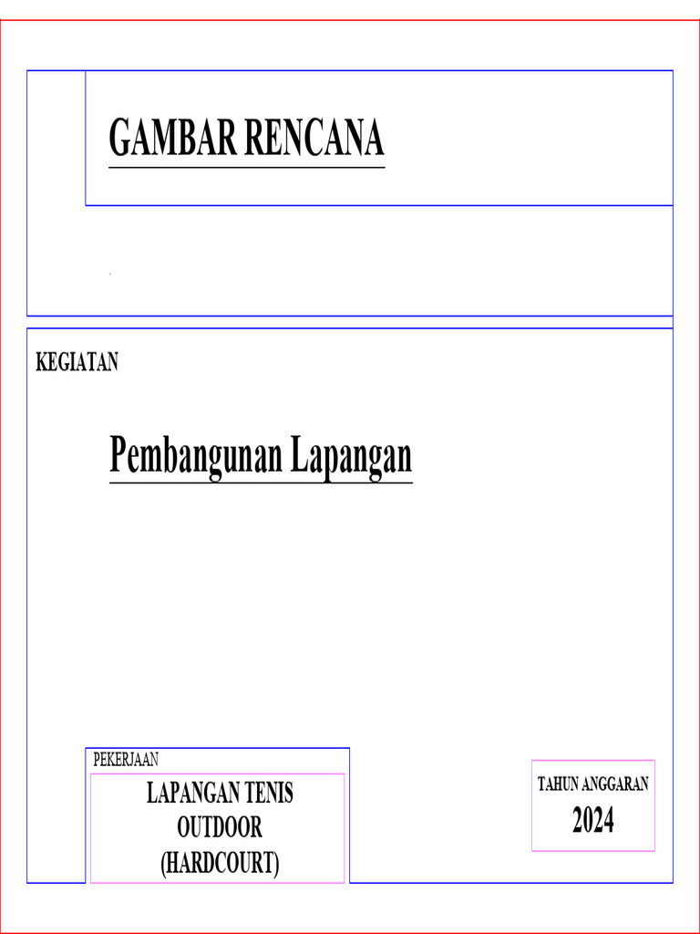 Gambar Kerja Lapangan Tenis | PDF