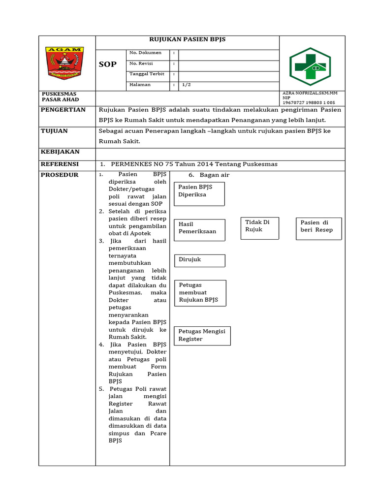 Sop Rujukan Pasien BPJS | PDF
