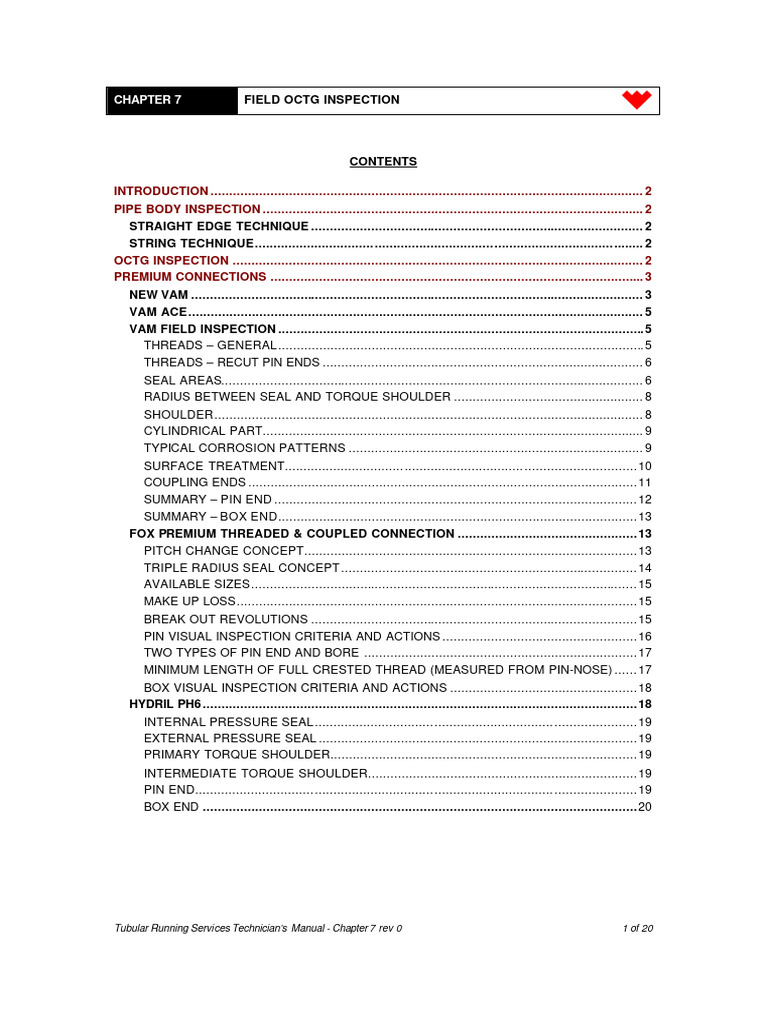 OCTG Field Inspection Techniques Guide | PDF | Pipe (Fluid Conveyance ...