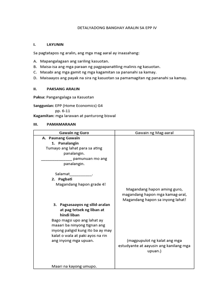 EPP Lesson Plan | PDF