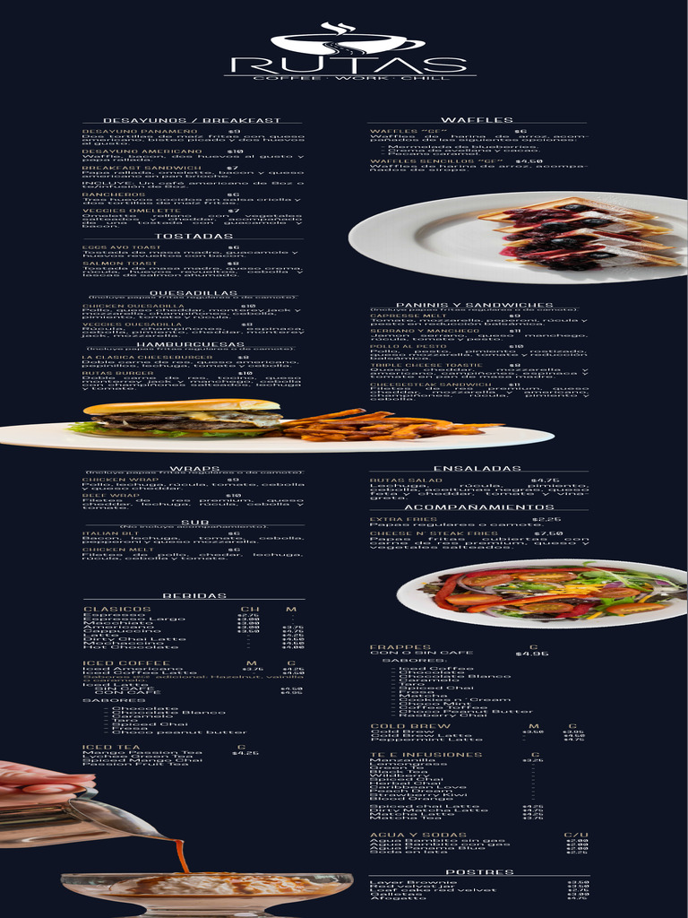 Menu Rutas QR | PDF | Alimentos | Cocina