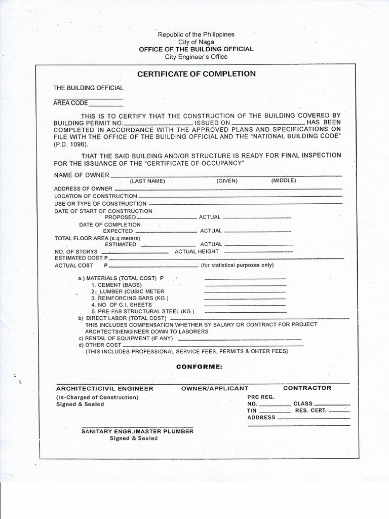 Occupancy Permit Forms | PDF
