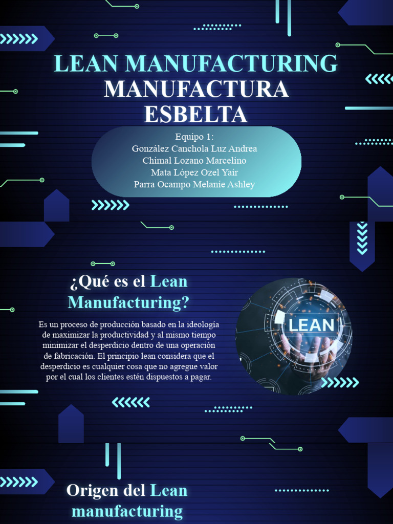 Introducción a la Manufactura Esbelta | PDF | Lean Manufacturing ...