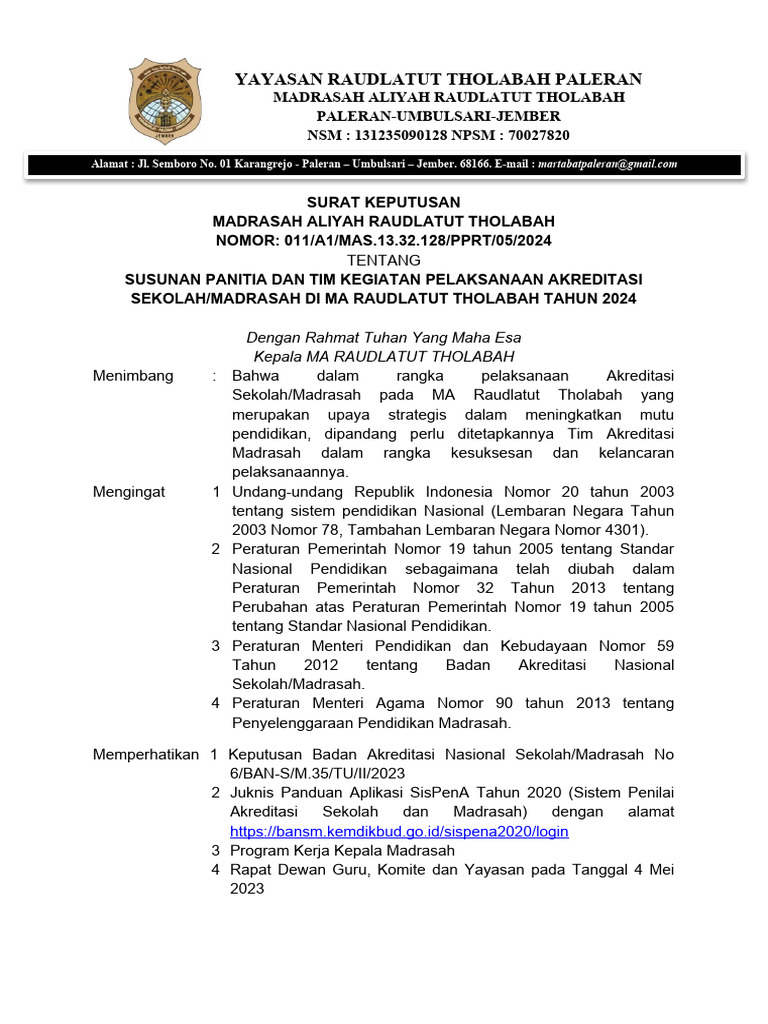 SK Akreditasi | PDF