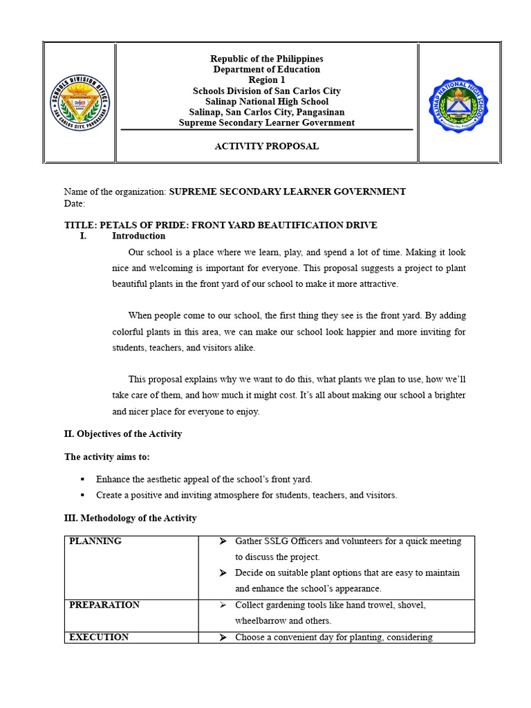 Activity Proposal 1 | PDF