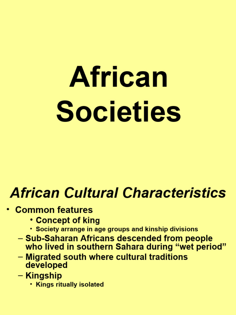 African Societies | PDF | Africa | Sahara