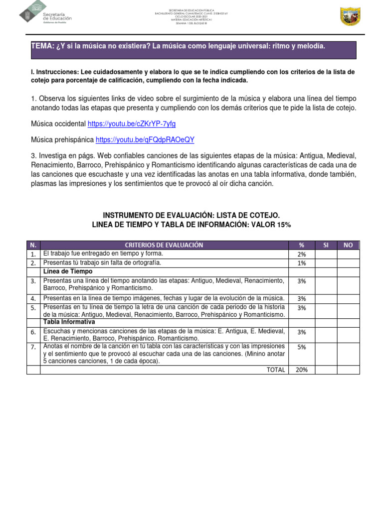 Activid-Semana 1-Eduac Art.-Bloque 3 | PDF