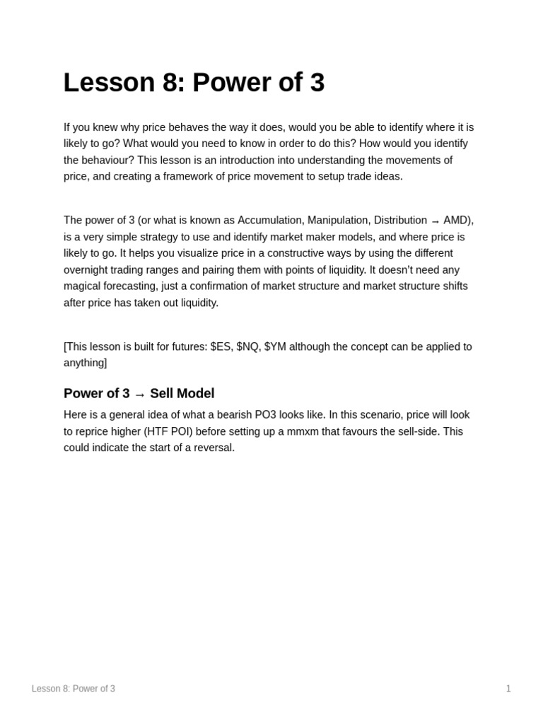 8_Power_of_3 | PDF | Market Liquidity | Market Trend