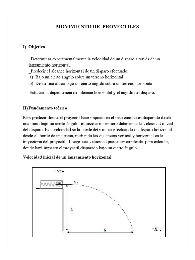 Lab5 Movimiento de Proyectiles | PDF | Velocidad | Proyectiles