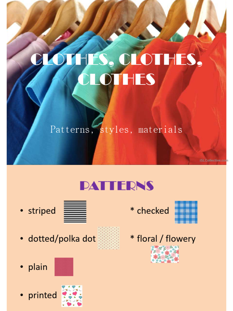 Clothes, Clothes, Clothes | PDF
