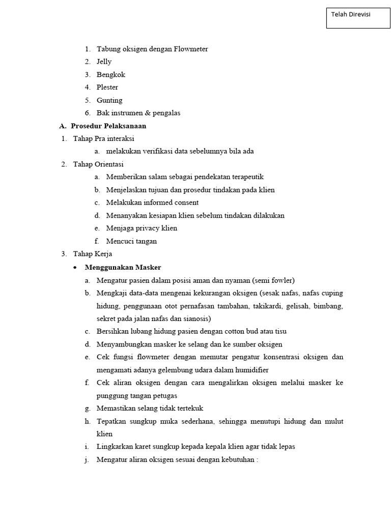 Revisi LP Pemasangan Oksigen Evita D31 | PDF | Sains & Matematika