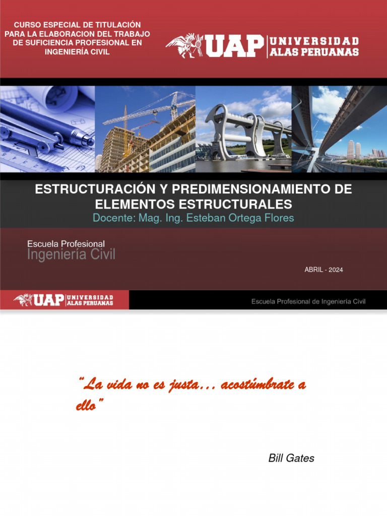 02-Estructuración y Predimensionamiento de Elementos Estructurales | PDF