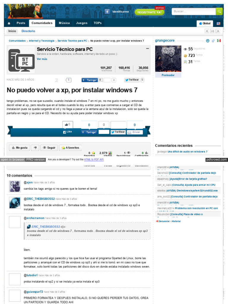 Reinstalar windows XP despues de haber instalado Win7 | PDF | Windows 7 | Microsoft Windows