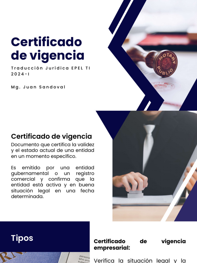 Certificado de vigencia | PDF | Traducciones