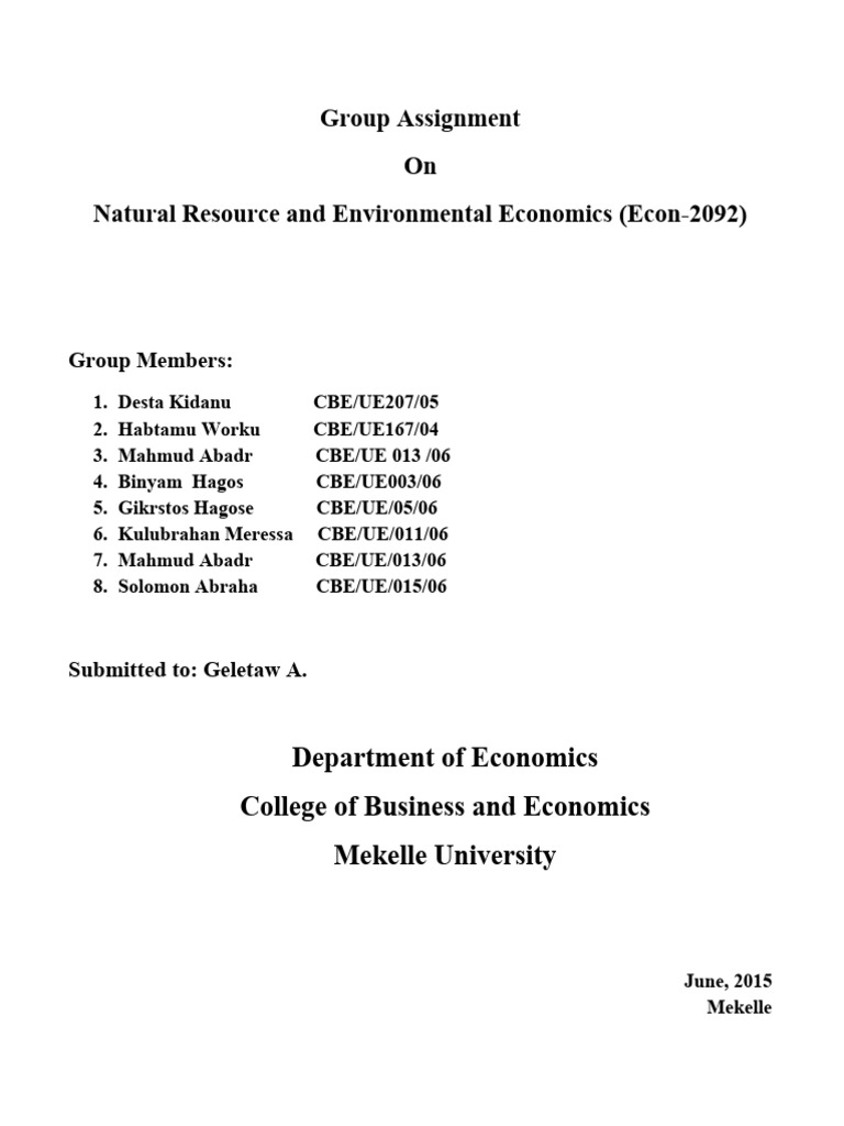 Group Assignment | PDF | Emissions Trading | Pollution Group Assignment | PDF | Emissions Trading | Pollution