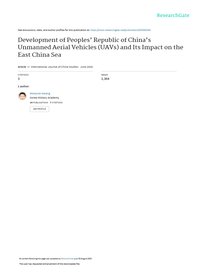 China's UAV Development and East China Sea Impact | PDF | Taiwan ...