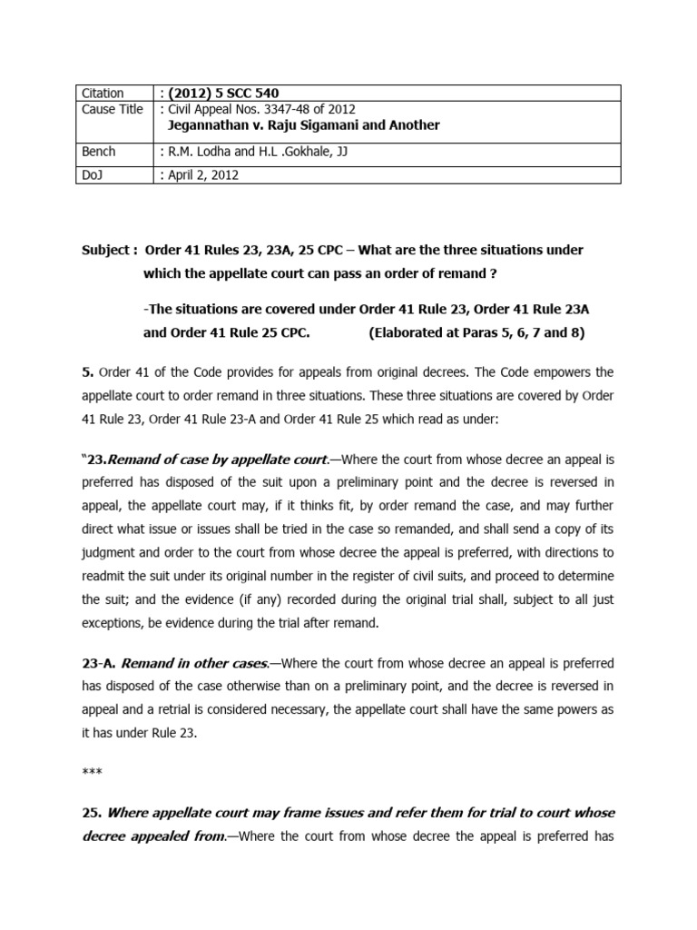Si1627007189order 41 Rules 23, 23A, 25 CPC - Situations Under Which The ...