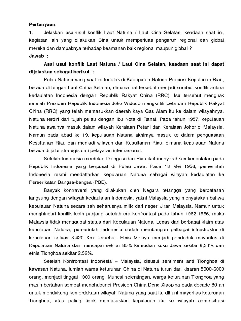 Dokumen-2 Persoalan Isu Regional | PDF