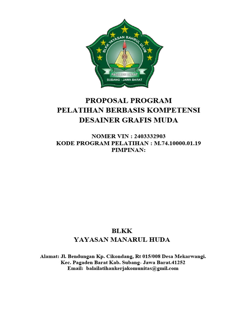 Pelatihan Desain Grafis Muda BLKK | PDF