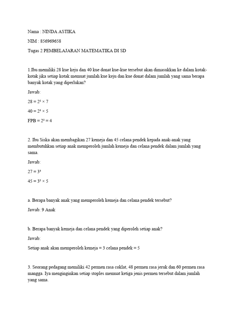 Tugas 2 MTK PBB | PDF