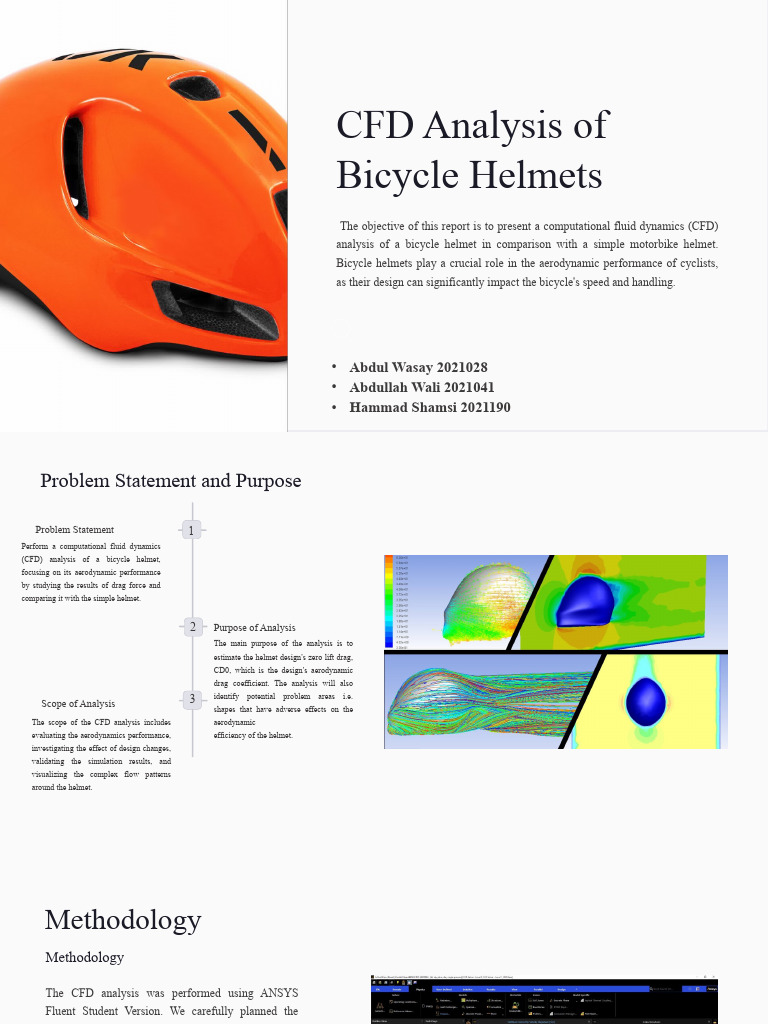 Bicycle Helmet Aerodynamics Analysis | PDF | Computational Fluid ...