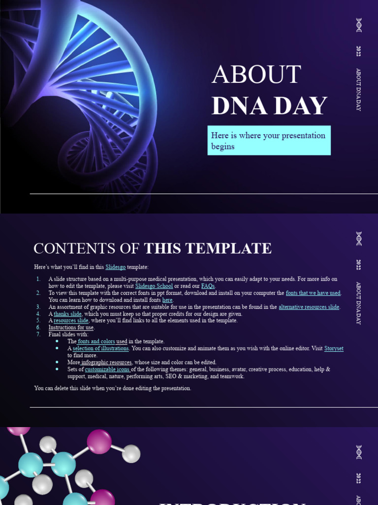 DNA Day Presentation Template | PDF | Planets | Planets In Astrology