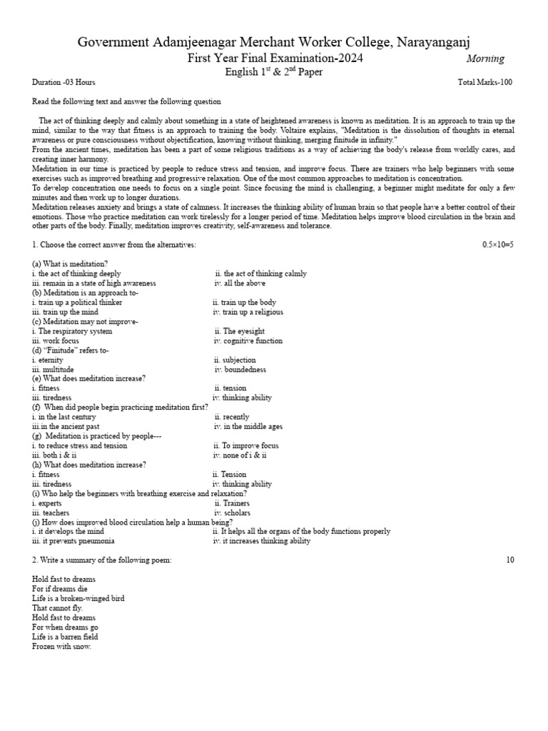 The Act of Thinking Deeply and Calmly About Something in A State of ...