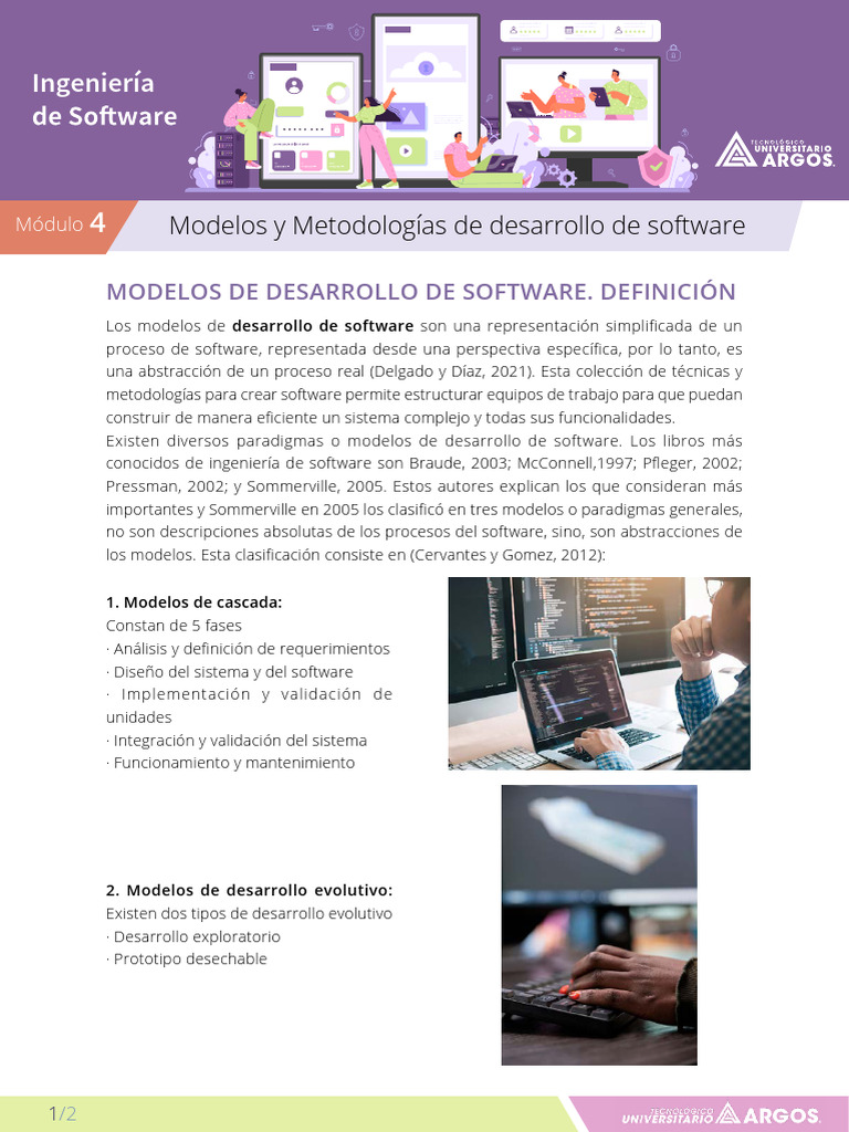 Modelos de Desarrollo de Software. Definición | PDF | Software ...