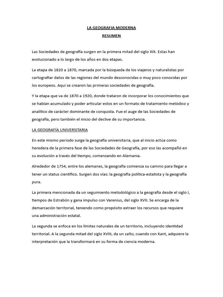 La Geografia Moderna (1) | PDF | Immanuel Kant | Geografía