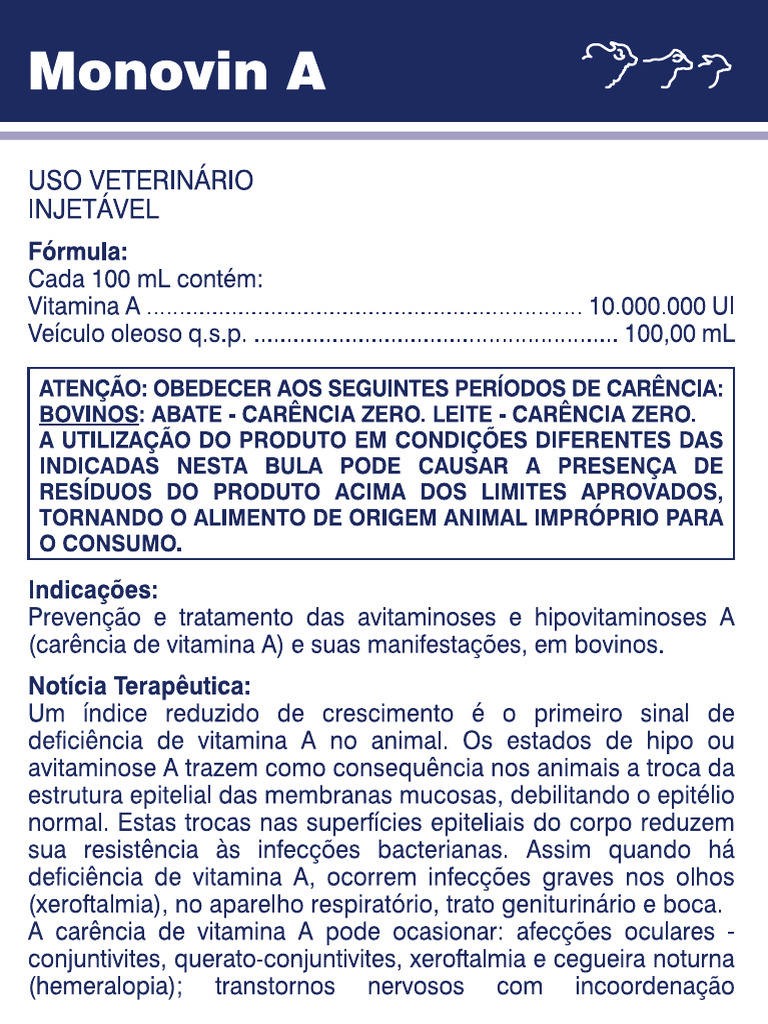 Bula Monovin A Inj Bravet | PDF