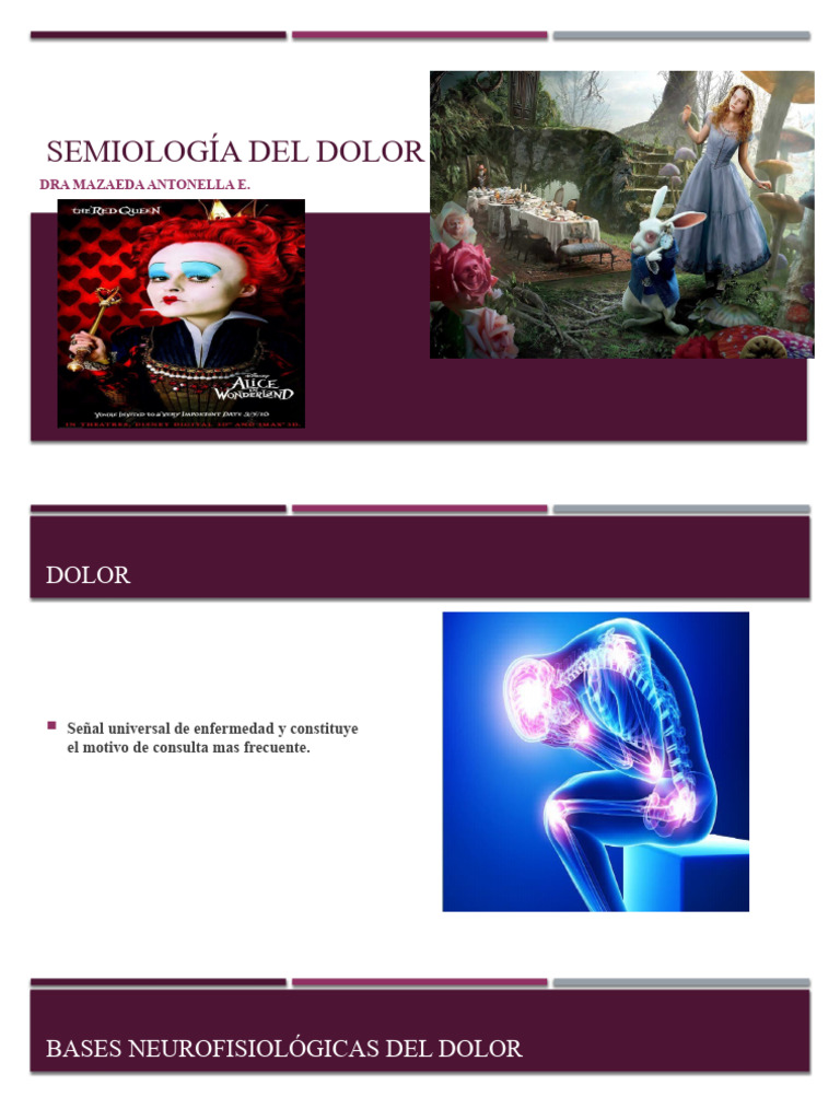 Semiología Del Dolor | PDF | Dolor | Médula espinal